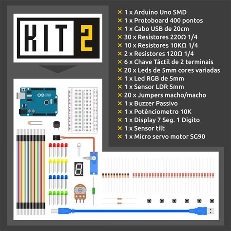 Kit Uno R Tutorial Para Arduino Iniciante Completo Parcelamento Sem Juros
