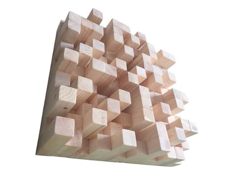 Acoustic Panel Skyline Diffuser Manhattan I Solid Wood Etsy