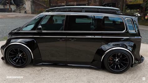 Volkswagen Id Buzz Kombi Is Like A Surfer Van On Slammed Widebody