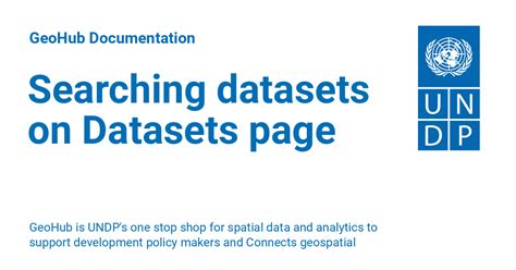 searching datasets on datasets page geohub documentation