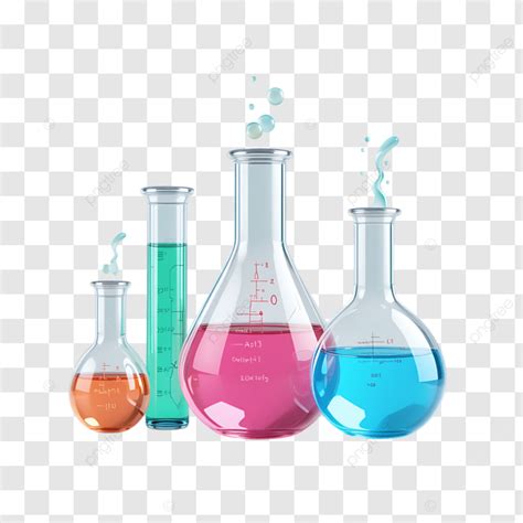 화학 액체 플라스크가있는 실험실 장비 3d 아이콘 3d 아이콘 디자인의 액체 유리 실험실 플라스크 화학 플라스크 세트 아이콘 Png 일러스트 및 이미지 에 대한 무료