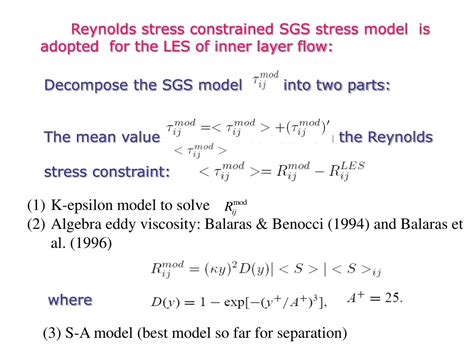 Ppt Reynolds Stress Constrained Multiscale Large Eddy Simulation For