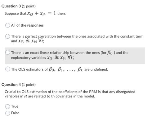 Solved For This Quiz Consider The Multiple Linear