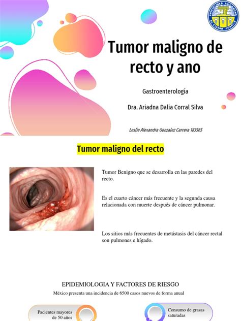 Tumor Maligno de Recto y Ano - Gastro | PDF