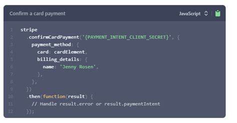Javascript Stripe Js Sdk Where To Put Credit Card Infomration