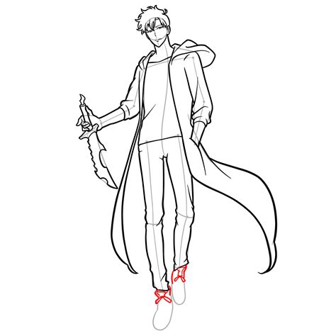 Step By Step Guide To Drawing Sung Jinwoo With The Knight Killer