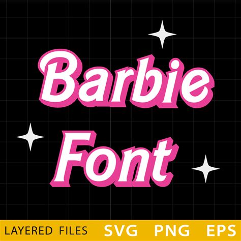Barbie Layered Alphabet Svg Barbie Cricut File Cut Files Inspire