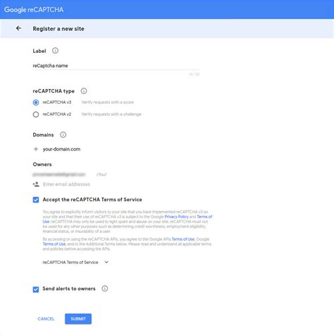 How To Use Recaptcha For Forms Made With Form Builder