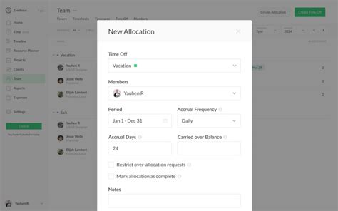 Introducing The Time Off Accrual Feature Everhour Blog