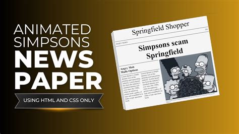 how to create newspaper using css animated newspaper html css
