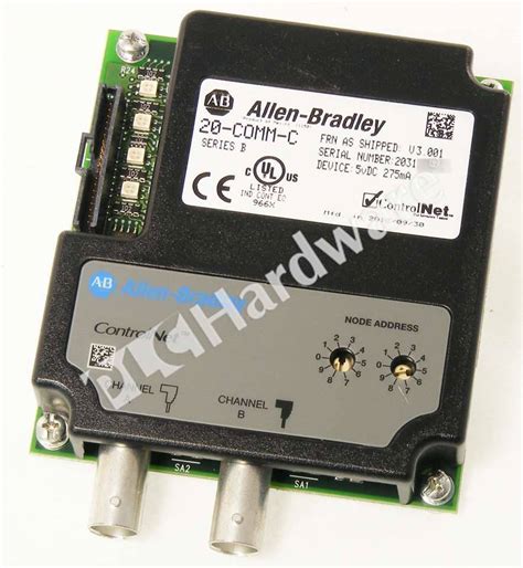 PLC Hardware: Allen-Bradley 20-COMM-C PowerFlex ControlNet to DPI Adapter