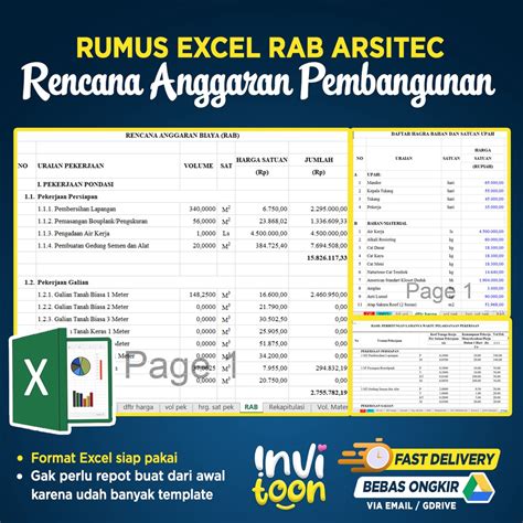 Jual Rumus Excel Perhitungan Rab Arsitec Rencana Anggaran Pembangunan Shopee Indonesia