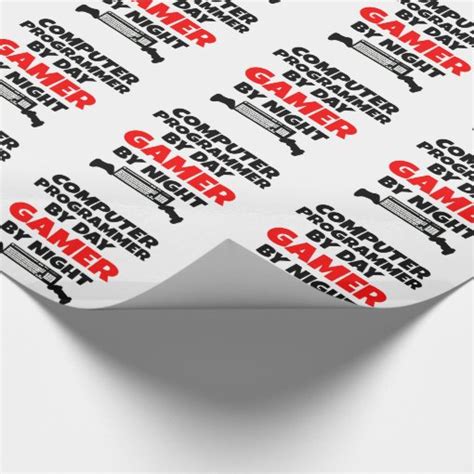 Gamer Computer Programmer Wrapping Paper Zazzle