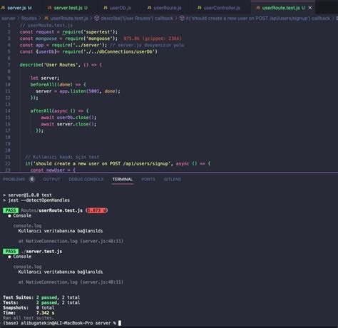 Yazılım Mühendisliği Dersi Projesi Için Backend Birim Testleri Yazmaktayım Her Yeni Faaliyet