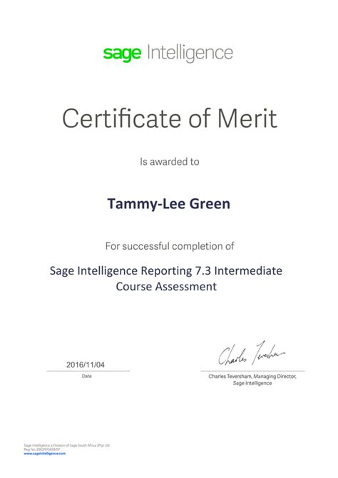 Certificate Intermediate Pdf