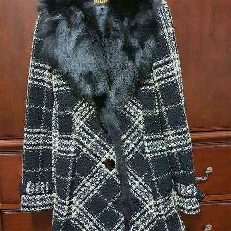 Egoist Coat 에고이스트코트여성폭스퍼코트여성코트여성체크코트여성모직코트 On Bunjang With Safe Global Shipping