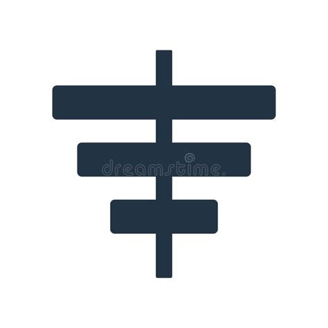 Center Alignment Icon Vector Sign And Symbol Isolated On White B Stock