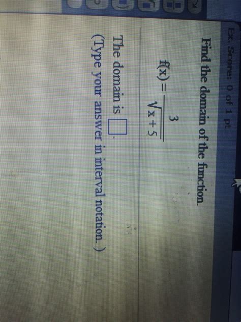 solved find the domain of the function f x 3 squareroot