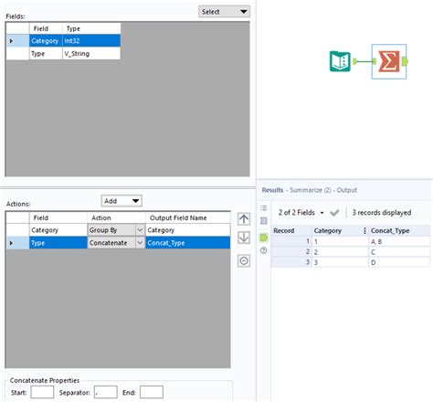 solved group text values with a comma seperator alteryx community