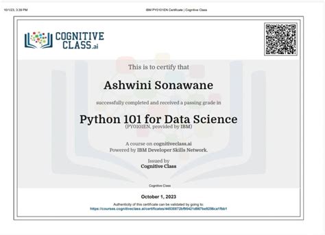 Ashwini Sonawane On Linkedin Datascience Techskills Certifiedbyibm
