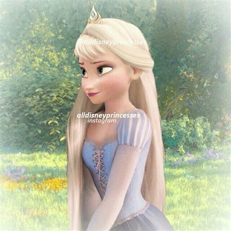 Elsa With Long Hair Frozen Disney Movie Disney Princess Art Disney Frozen Elsa Disney