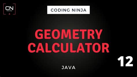 Geometry Calculator Java Coding Ninja YouTube
