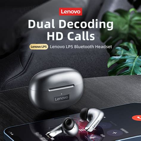 Original Lenovo LP Wireless Bluetooth Earbuds Ipx Waterproof HiFi Music Earphone With Mic