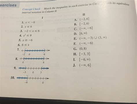 solved concept check match the inequality in each exercise