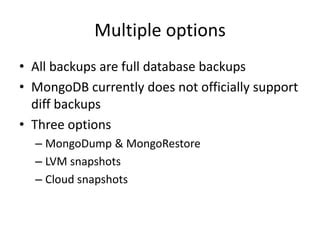 Mongodb Backup PPTX Databases Computer Software And Applications