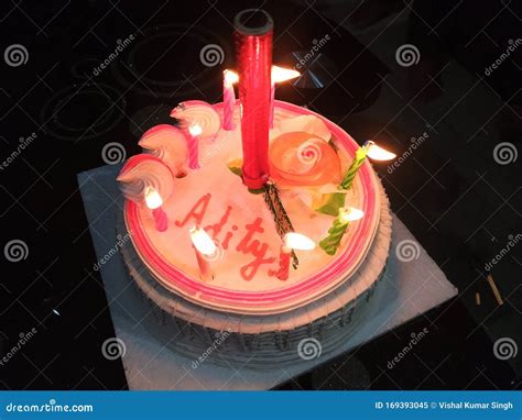 Birthday Cacke For Girl Adity Stock Image Image Of Pastry Cacke 169393045