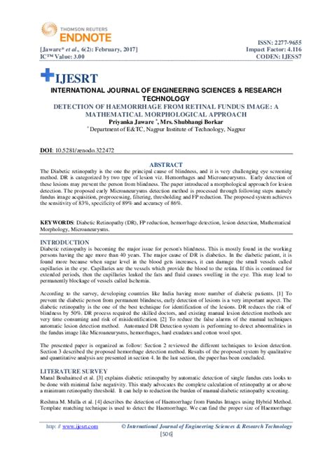 pdf ijesrt international journal of engineering sciences and research