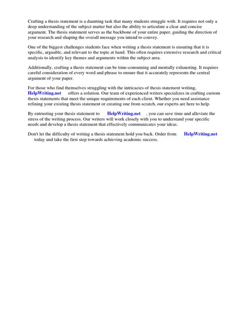 Thesis Statement In Writing Examples Pdf Essays Thesis