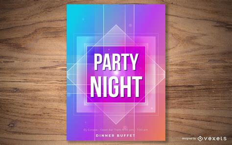 Party Night Poster Template Vector Download