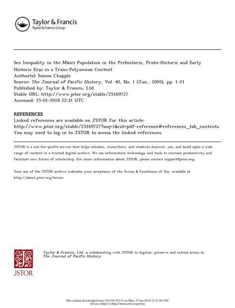 PDF Sex inequality in the Māori population in the prehistoric proto historic and early