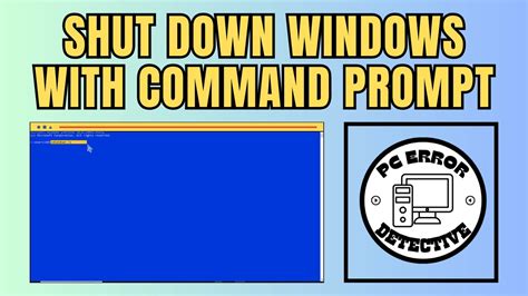 how to shut down windows with the command prompt youtube