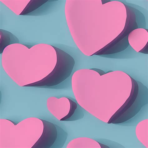 3d Heart Shape Pattern Graphic · Creative Fabrica