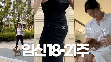 🔥 임신 18주 21주 임신 중기맞이 운동하고 공부하는 부지런한 임산부 도전👊🏻 둔산부도 힘든 임신의 고통😂 Youtube