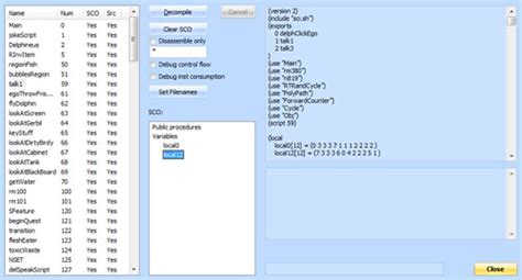 Decompiler SCICompanion Documentation