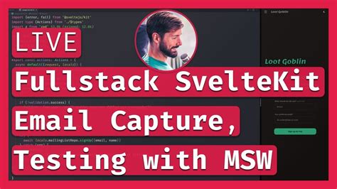 fullstack sveltekit email capture with form actions great tests with
