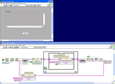 Passing Data To Vi Launched Using Run Vi Method Application Design