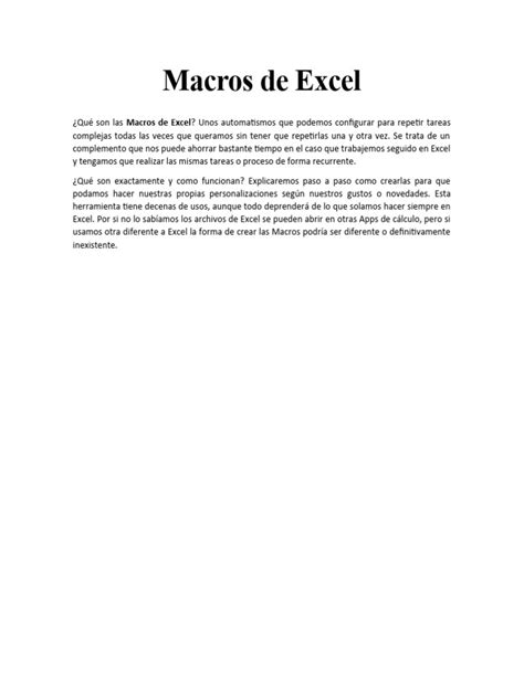 macros de excel 29 jun 22 pdf macro informática microsoft excel