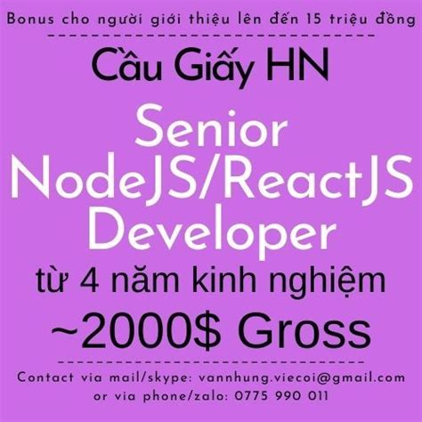 Văn Nhung On Linkedin Nodejs Reactjs