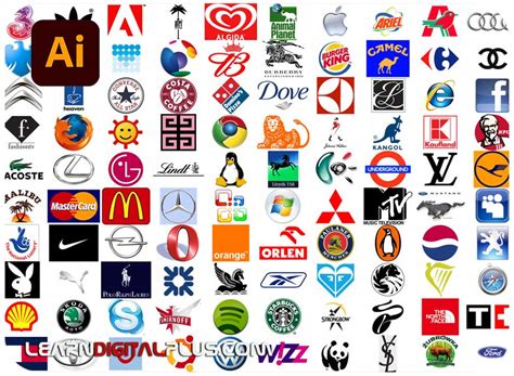 لوگو ساده ایلوستریتور لرن دیجیتال پلاس