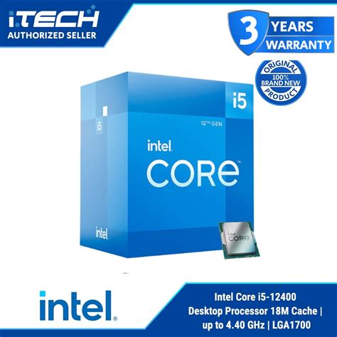 Intel Core I5 12400 12th Gen Desktop Processor 6 Cores 12 Threads Desktop Processor Shopee