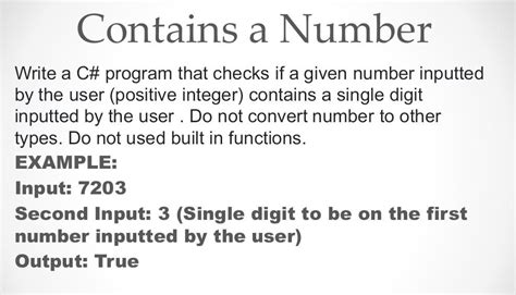 Solved Contains A Number Write A C Program That Checks If A Chegg
