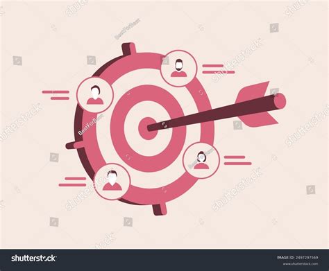 Target Customer Audience Demographics Market Segmentation Stock Vector