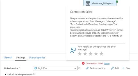 Adf Global Parameters Error Microsoft Qanda