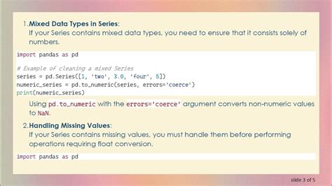 Resolving Typeerror Cannot Convert The Series To Class Float In Pandas Youtube