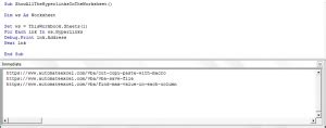 VBA Hyperlinks Automate Excel