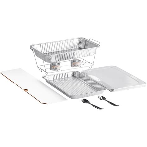 Choice 9 Piece Full Size Disposable Serving Chafer Dish Kit With A